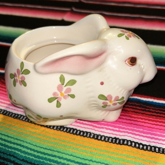 Avon | Accents | Vintage Avon Handcrafted In Brazil Ceramic Bunny Pot ...